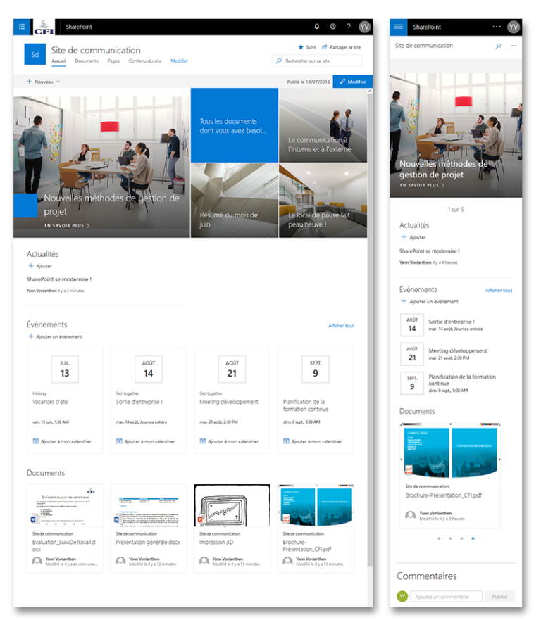 CFI SA - Le SharePoint moderne de Microsoft – Qu’est-ce que c’est